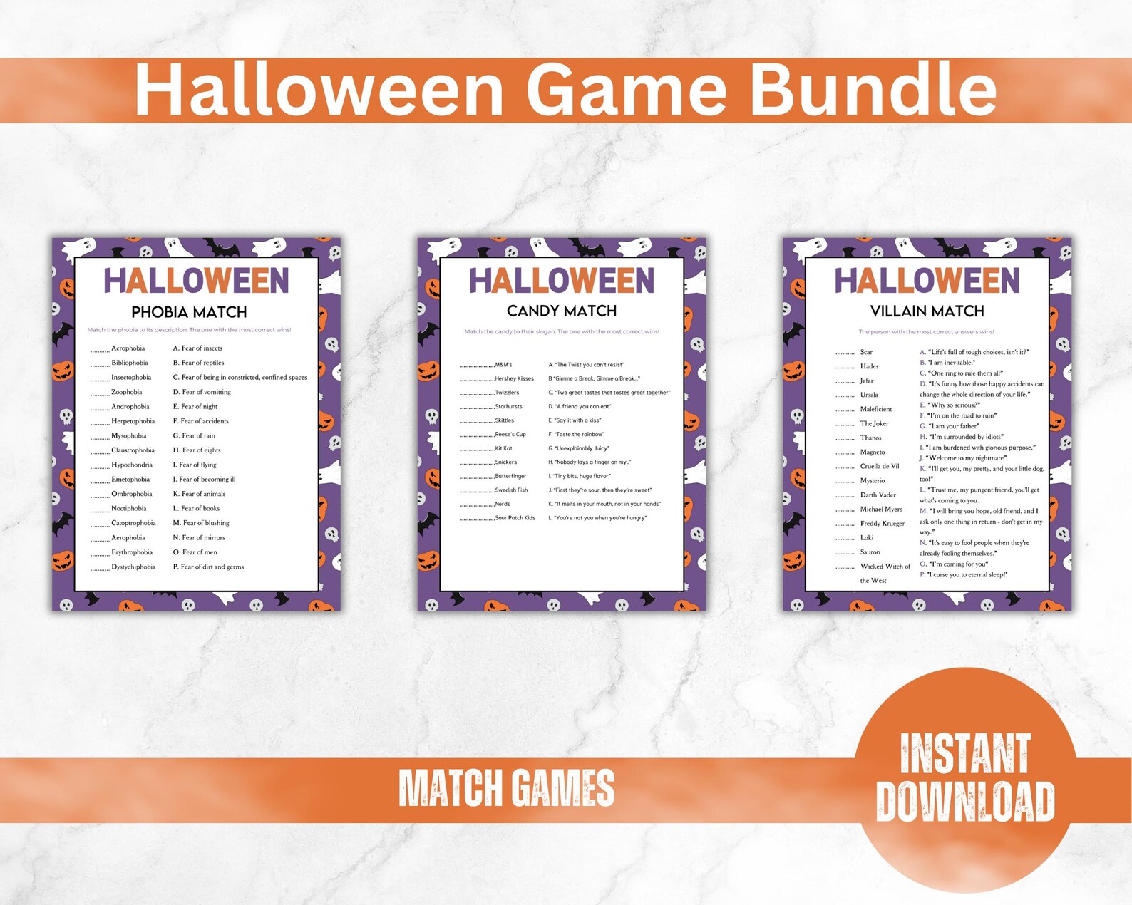Halloween Party Game Mega Bundle, 20+ Halloween Themed Games ...
