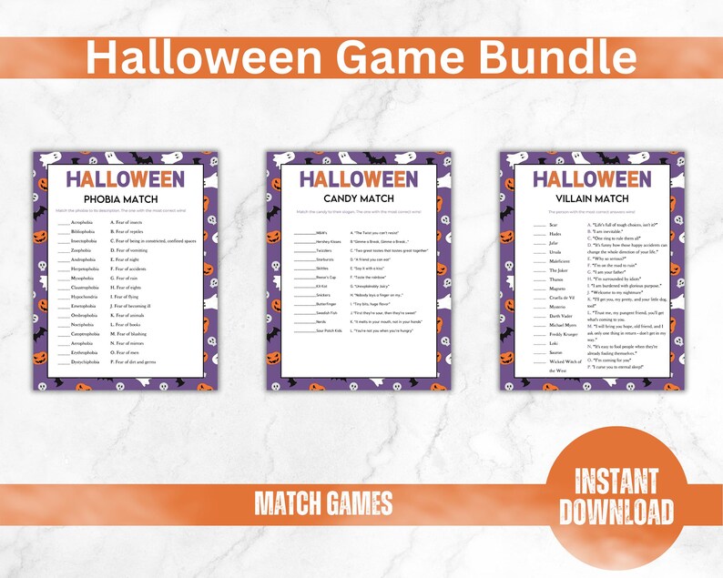 Halloween Party Game Mega Bundle, 20+ Halloween Themed Games ...