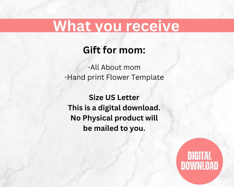 Mom Interview All About My Mom Printable, Gift for Mom, Handmade Art ...