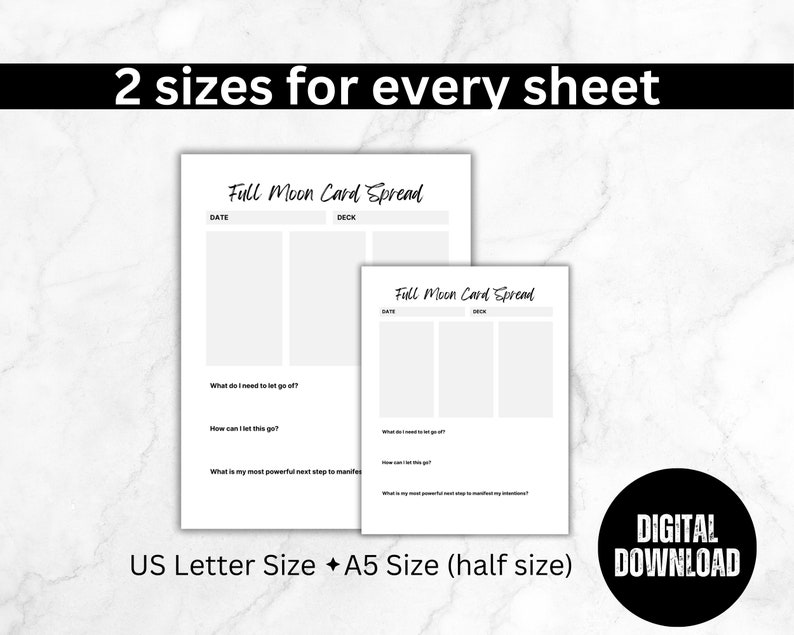 Moon Tarot Card Spread, Tarot Printable, Moon Manifesting, New Moon ...
