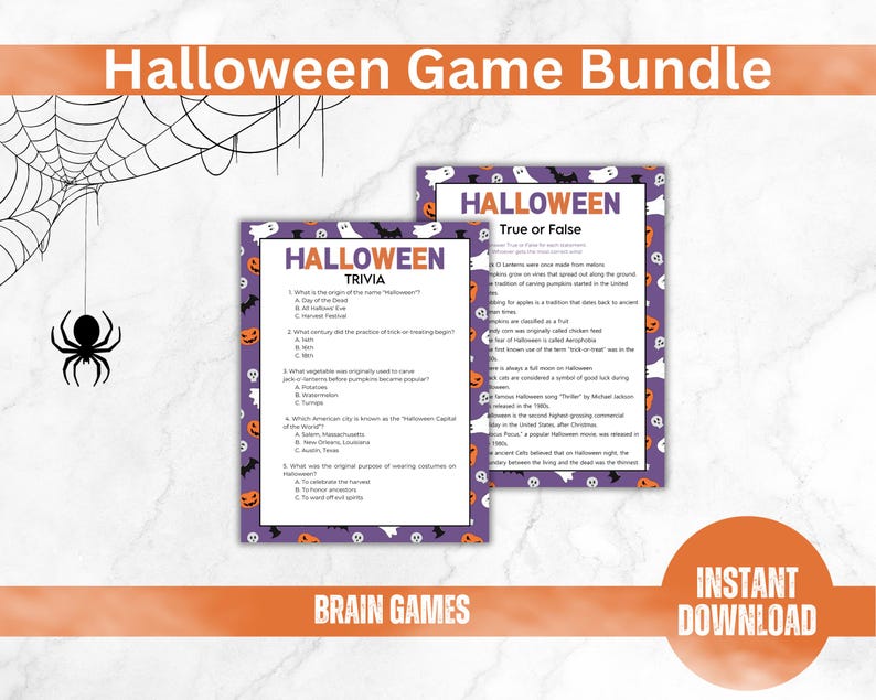 Halloween Party Game Mega Bundle, 20+ Halloween Themed Games ...