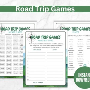 Road Trip Game Bundle Printables | Travel Games and Activities | Fun ...