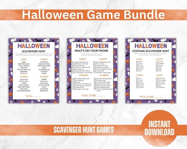 Halloween Party Game Mega Bundle, 20+ Halloween Themed Games ...