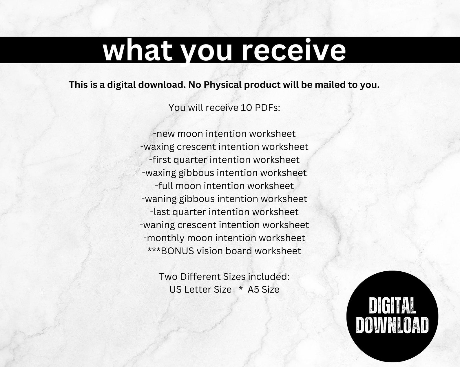 Moon Intention Worksheet Journal, Moon Phases, Intention Setting ...