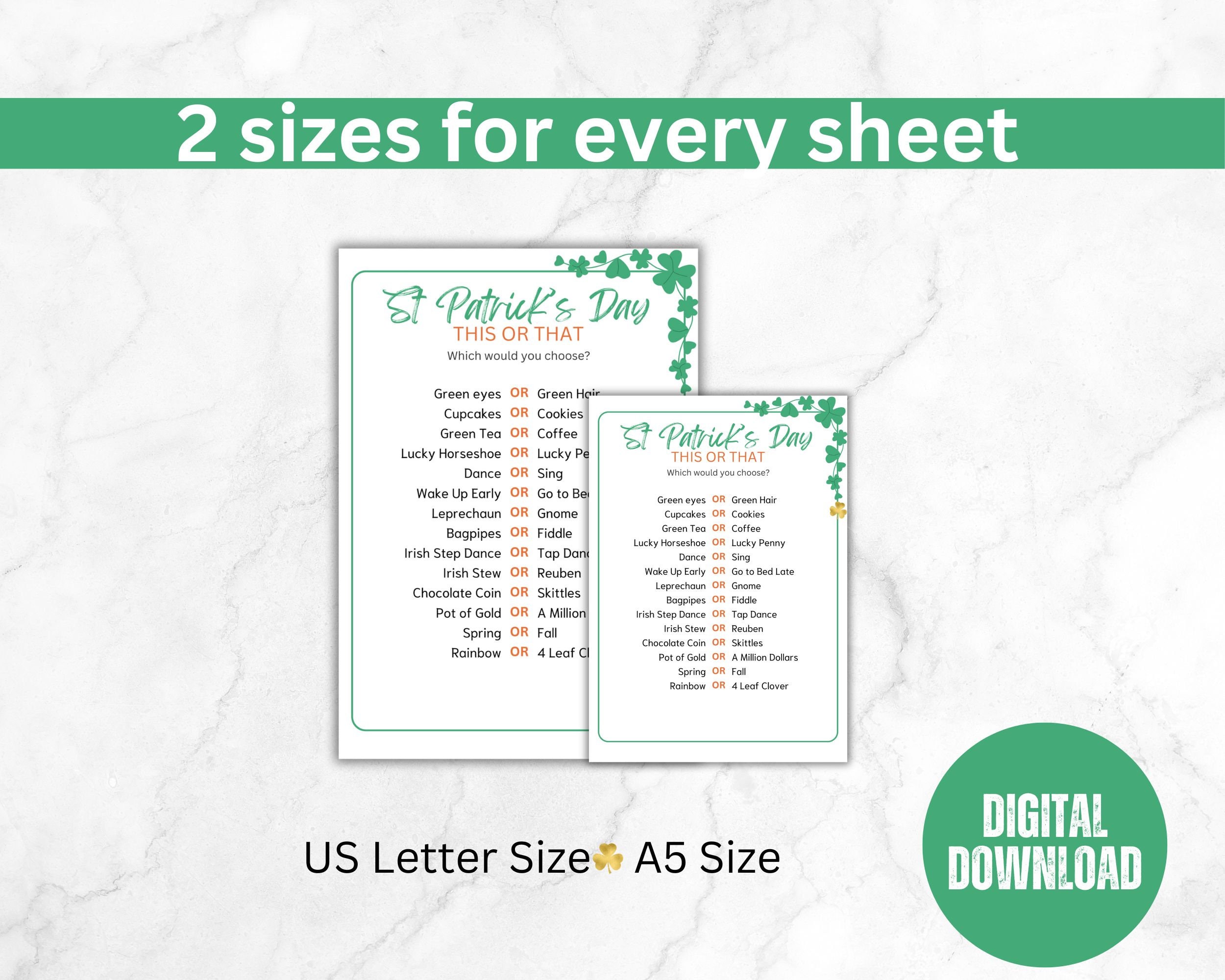 St Patricks Day Game Bundle, Printable Games, St Pattys Day, Family Fun ...