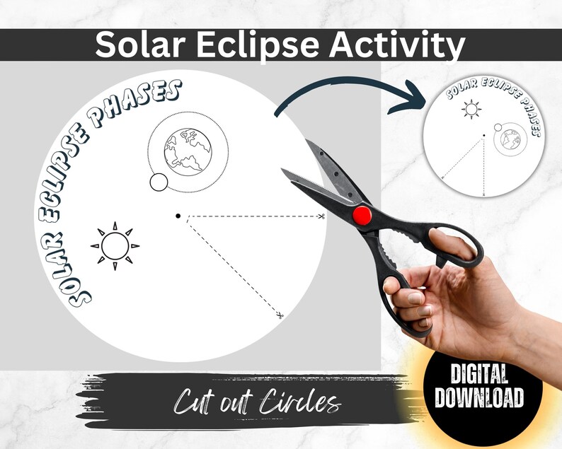 Solar Eclipse Activity, Solar Eclipse Coloring Spinner Wheel, Eclipse ...