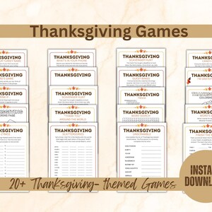 20 Thanksgiving Friendsgiving Party Bundle Activities, Games, Coloring ...