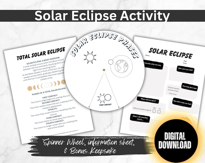 Solar Eclipse Worksheets and Activities, Astronomy for Kids, Science ...