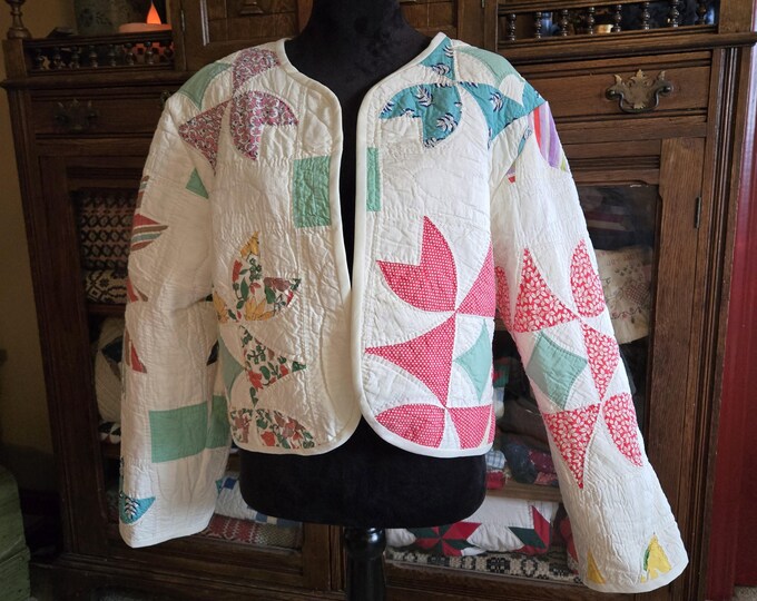 Quilt Jacket Made From a Vintage Quilt - Etsy