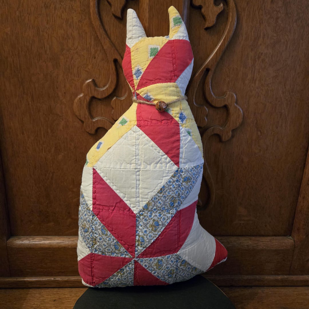 Finished Cat Pillow Vintage Quilt - Etsy