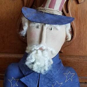 Uncle Sam Stump Figure. Handmade Original Design Americana 4th of July ...