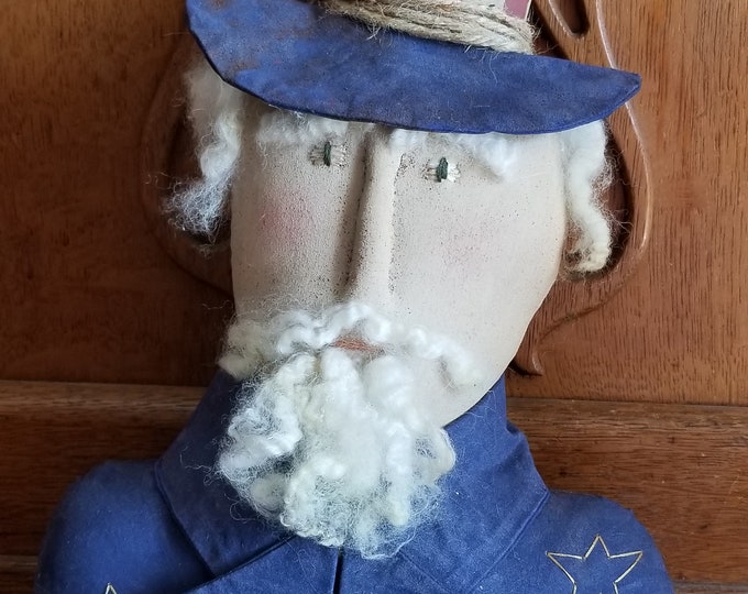 Uncle Sam Stump Figure. Handmade Original Design Americana 4th of July ...