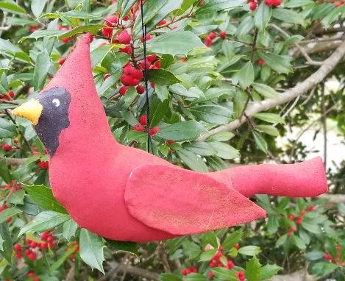Red Cardinal Original Design Handmade Painted - Etsy