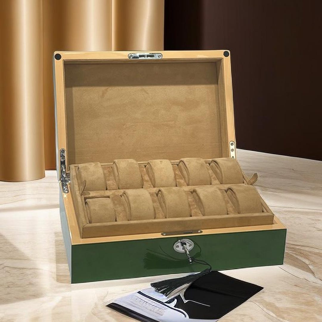 Green 10 Watch Box Custom Design - Etsy