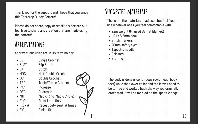 Crochet PDF Pattern - Teardrop Buddy Pattern - Etsy