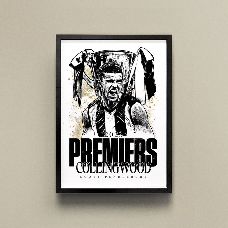 8x Bundle Collingwood Magpies Premiers Posters AFL Poster Collingwood ...