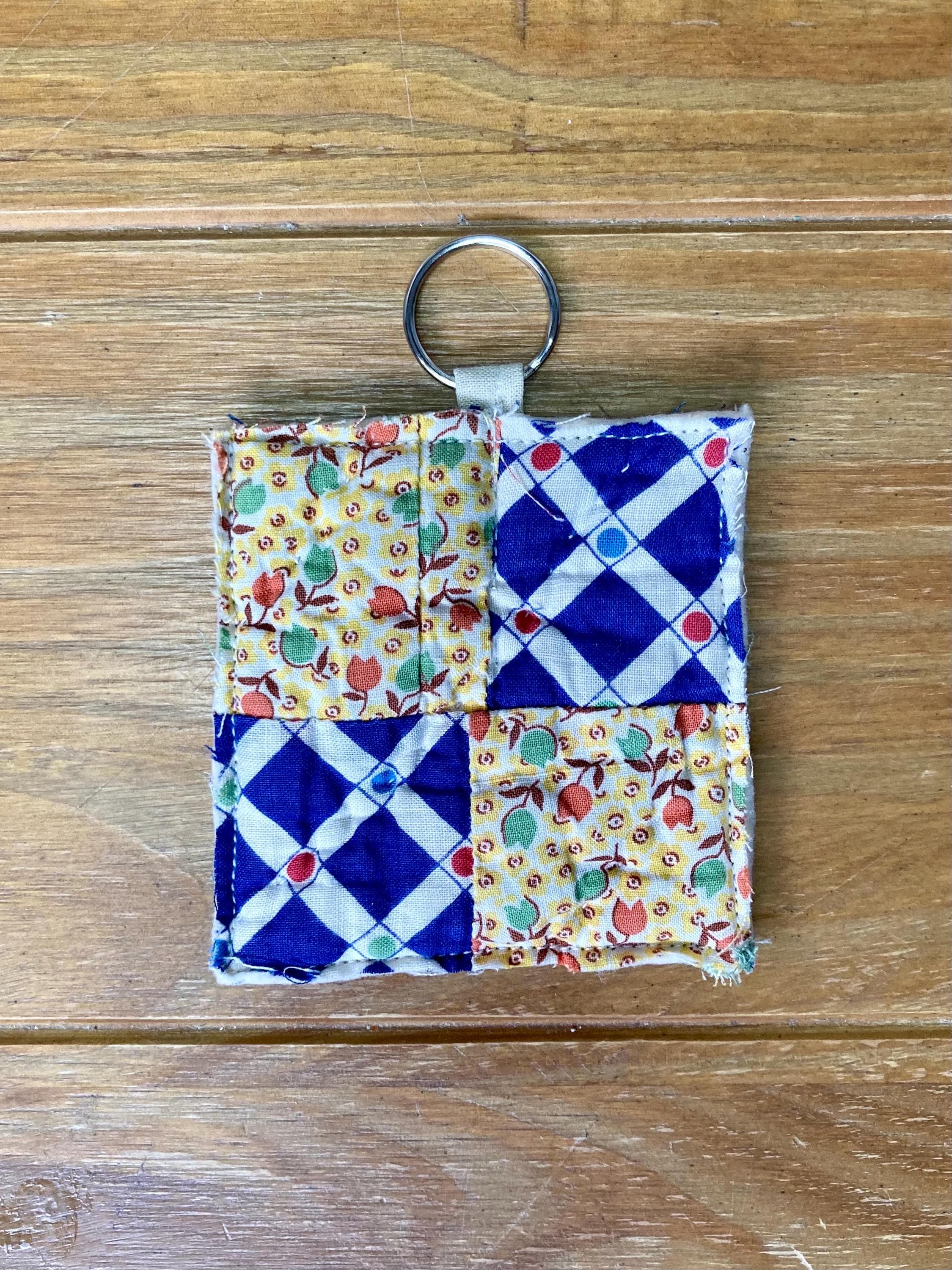 Vintage Quilt Keychain - Etsy