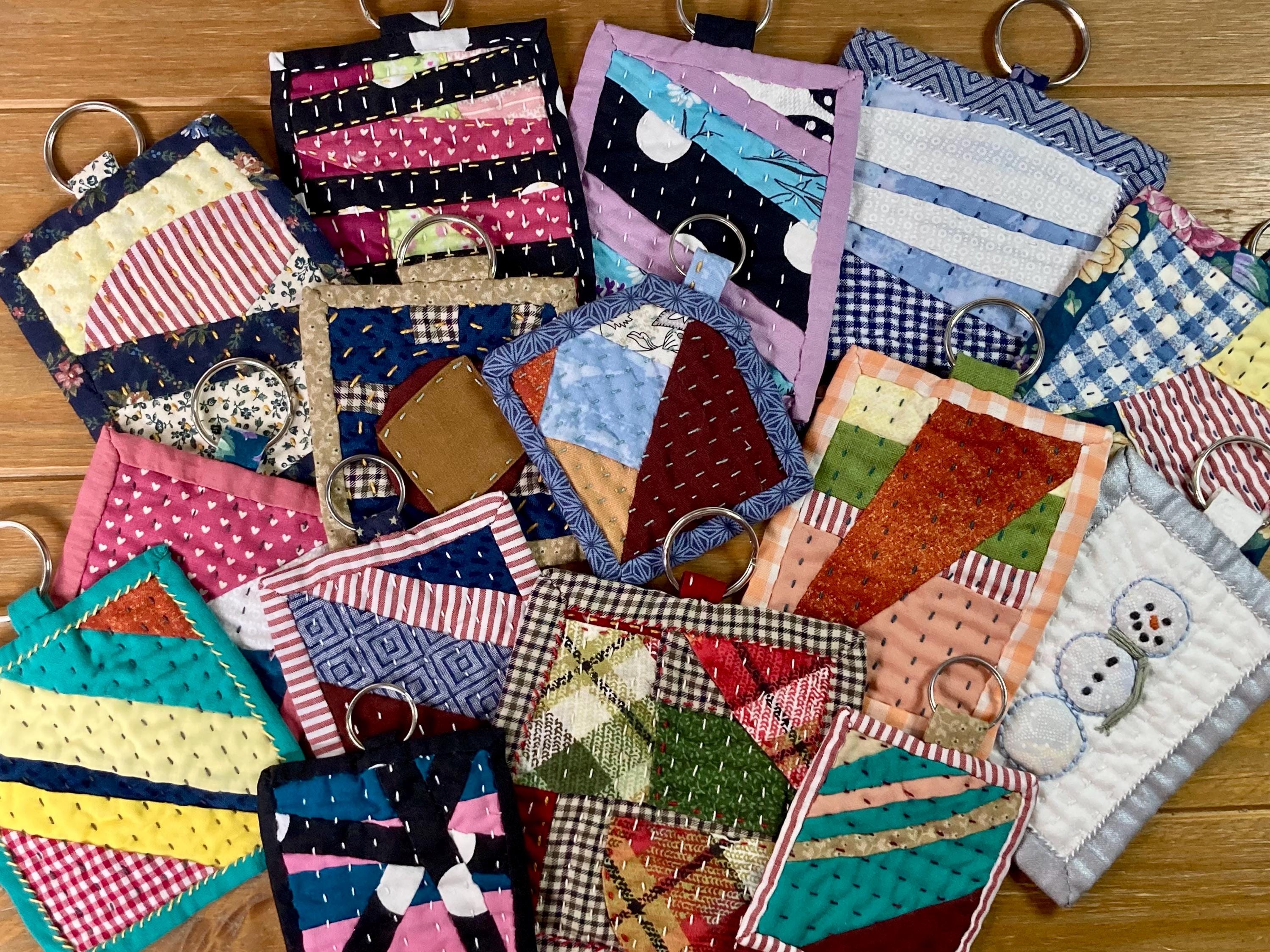Handsewn Tiny Quilt Keychain - Etsy