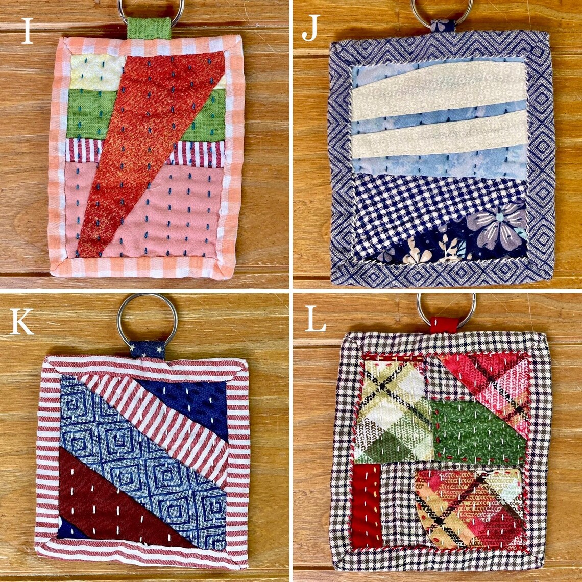 Handsewn Tiny Quilt Keychain - Etsy