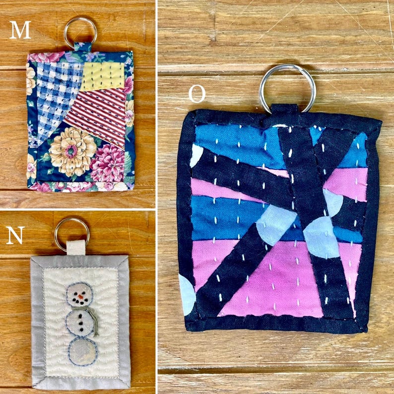 Handsewn Tiny Quilt Keychain - Etsy