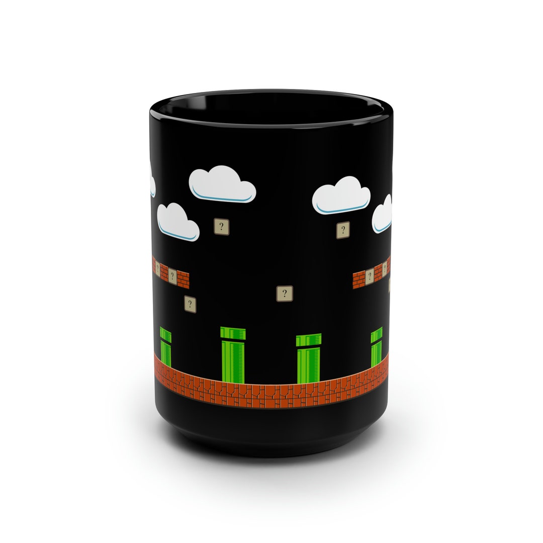 Mario Bros Mug/nintendo Mug/personalized Mug/black Mug - Etsy