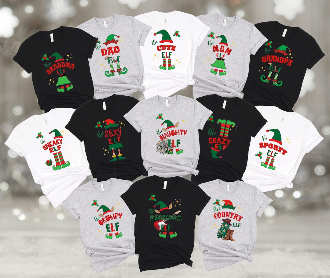Christmas Elf Shirts Funny Elf Shirts Family Christmas - Etsy