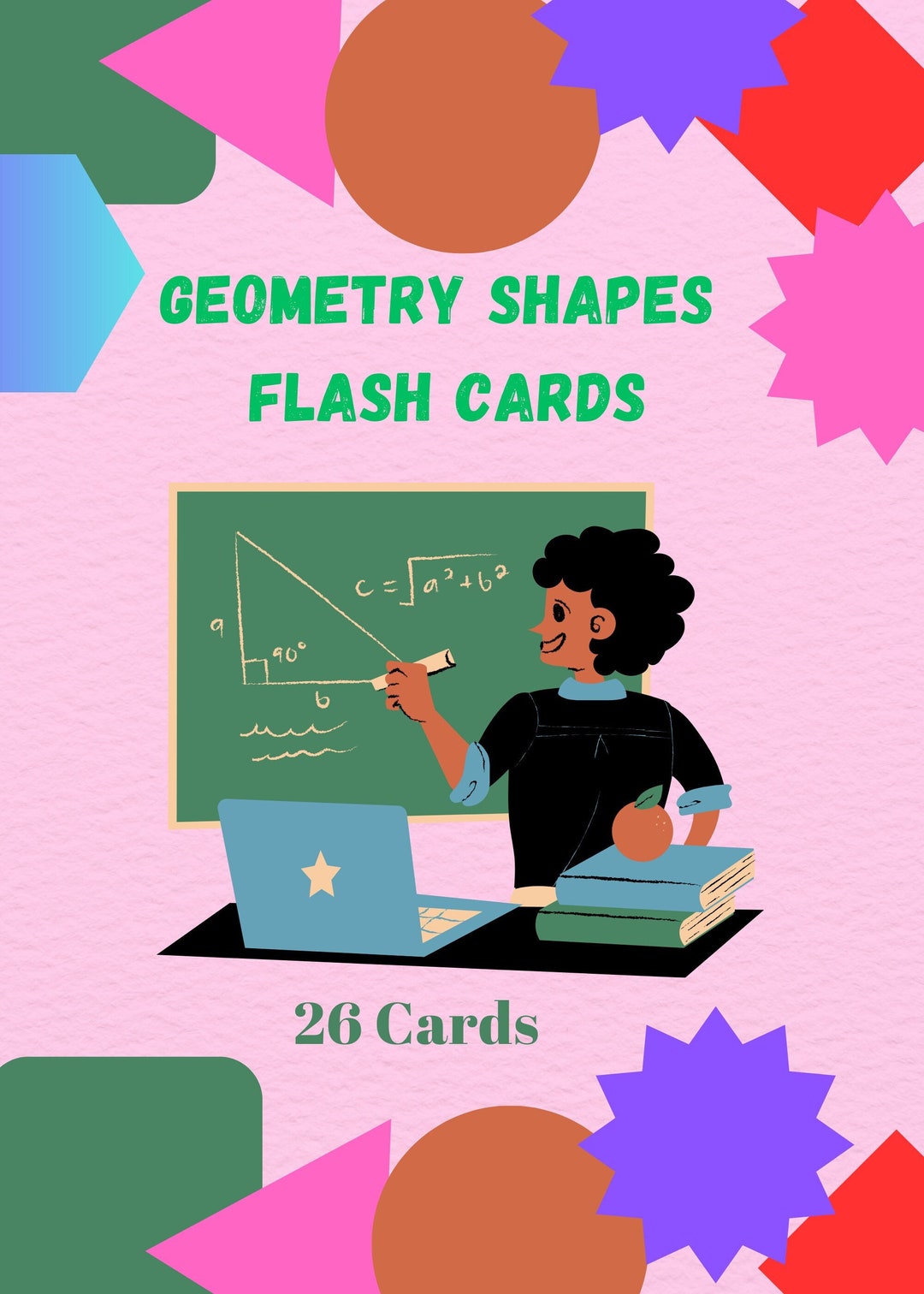 Geometry Shapes Flash Cards for Students and Child Learning BY ...