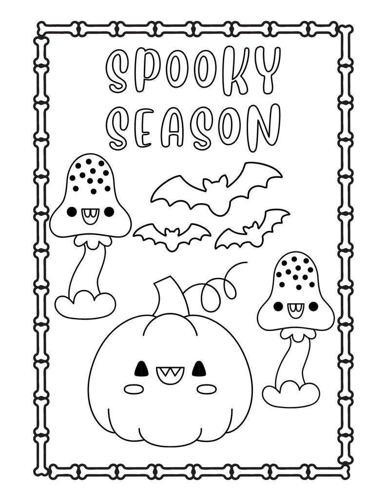 Spooky Halloween Coloring Sheets Set 2 - Etsy