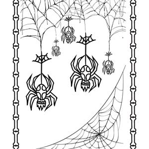 Spooky Halloween Coloring Sheets Set 2 - Etsy