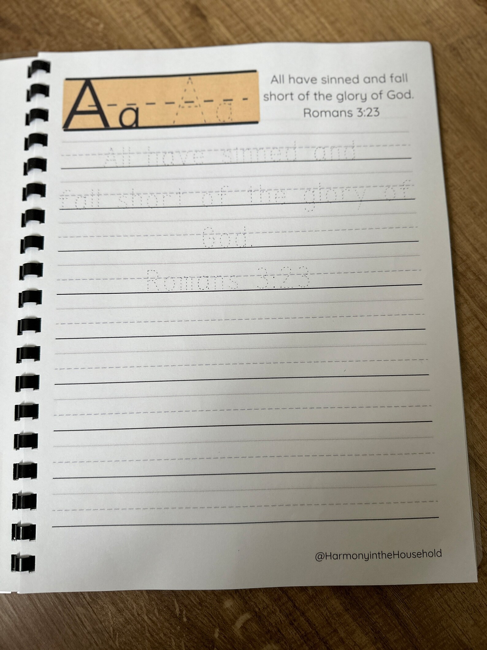 ABC Bible Verse Copywork Bible Verse Handwriting Practice - Etsy