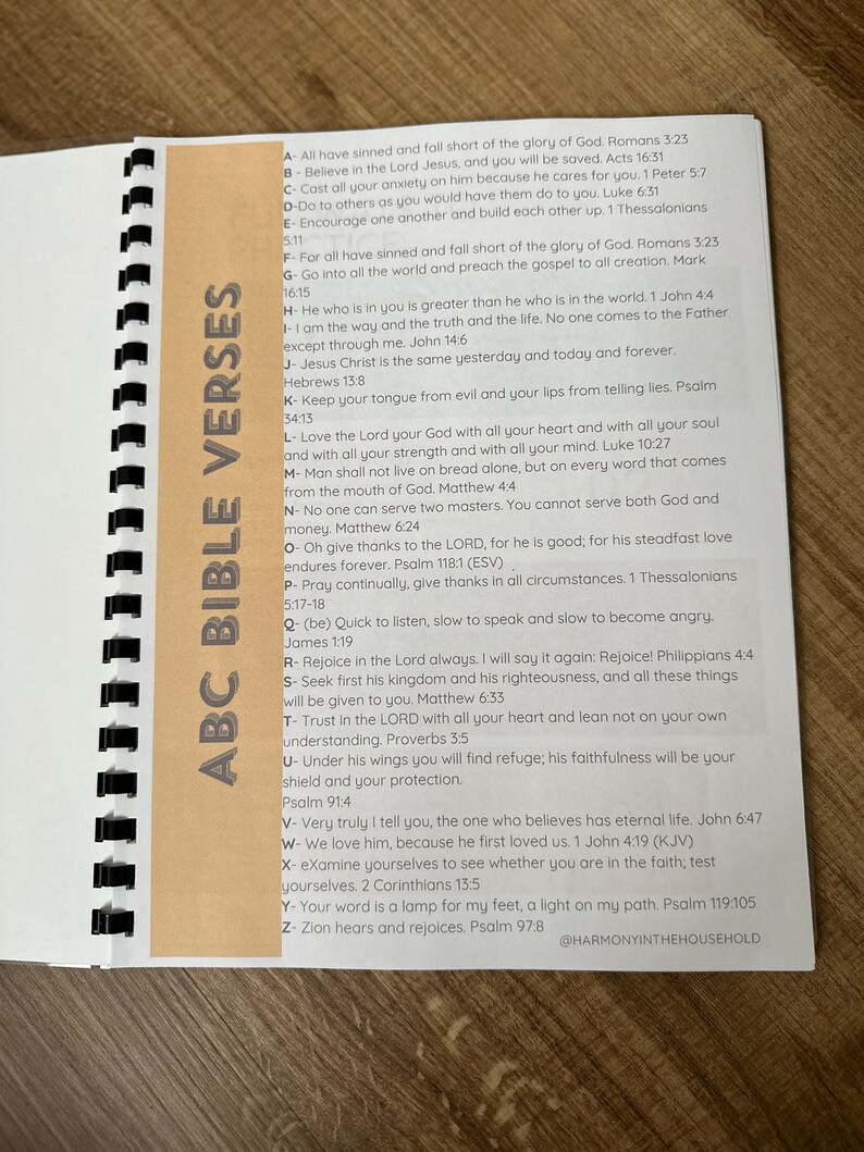 ABC Bible Verse Copywork Bible Verse Handwriting Practice - Etsy