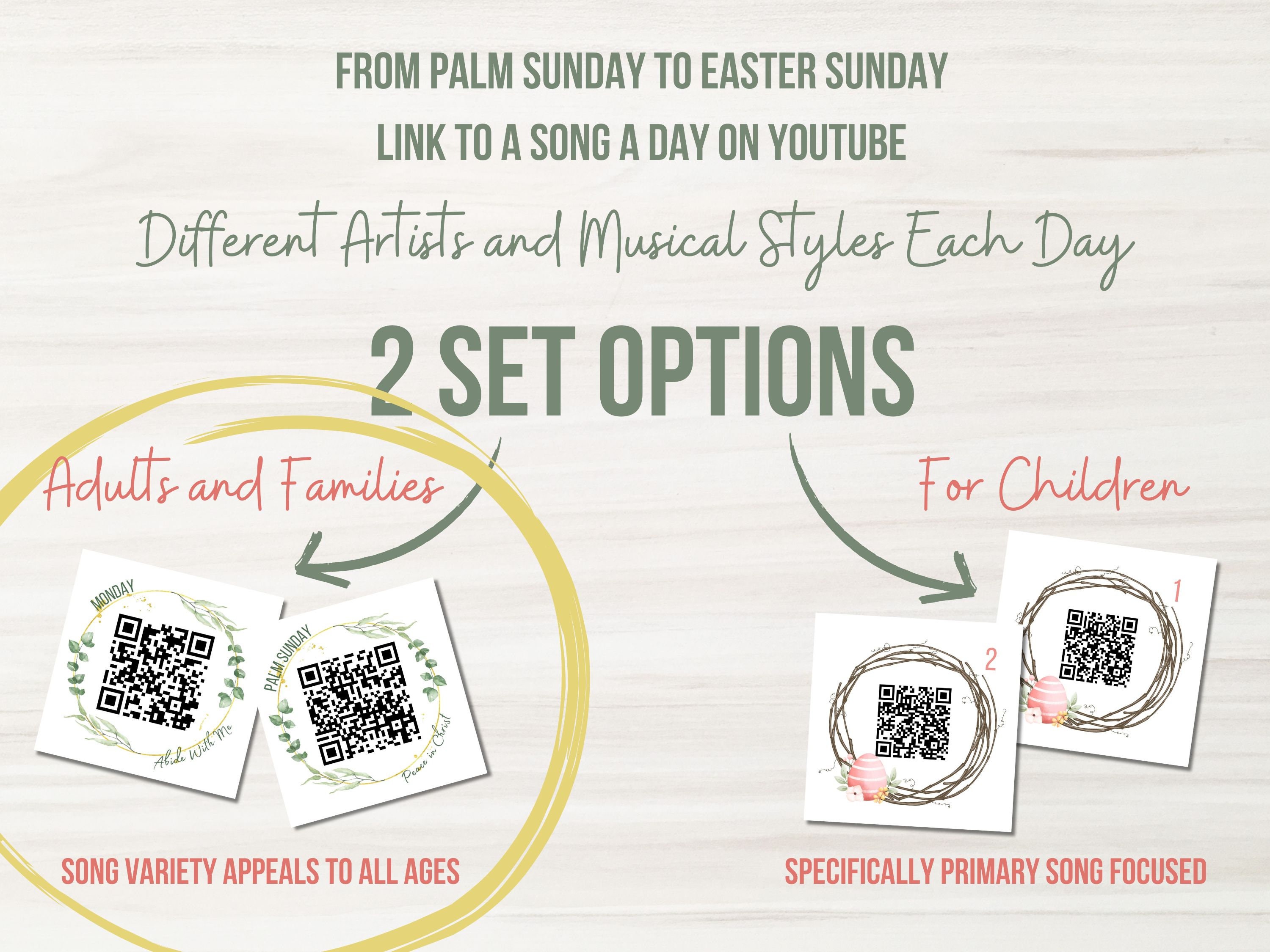 Holy Week Countdown for Adults and Families Music Video QR Codes ...