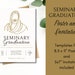 Seminary Graduation Invitation & Poster, Simple Editable Canva Template ...