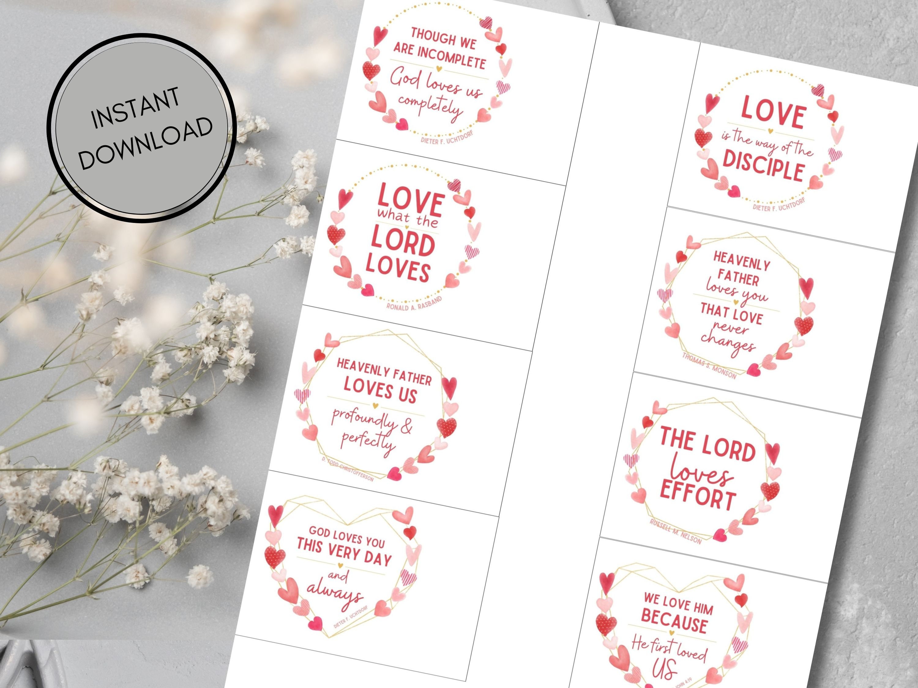 LDS Prophet Quotes - LDS Valentines Cards - Love Quotes - Primary ...