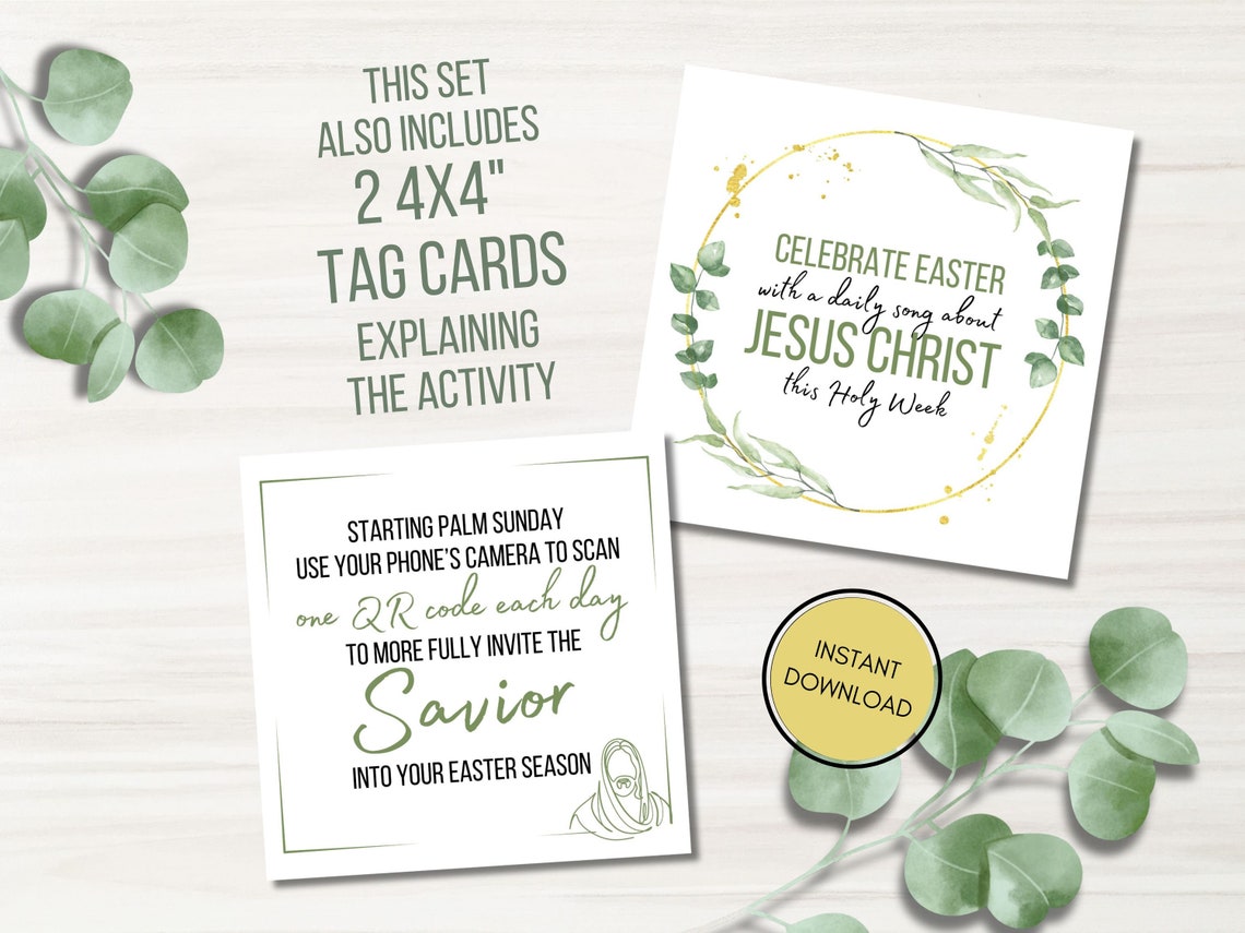 Holy Week Countdown for Adults and Families Music Video QR Codes ...