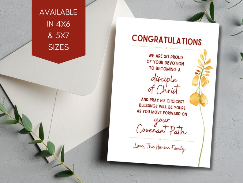 Latter-day Saint Graduation Card, Seminary, Simple Editable Canva ...