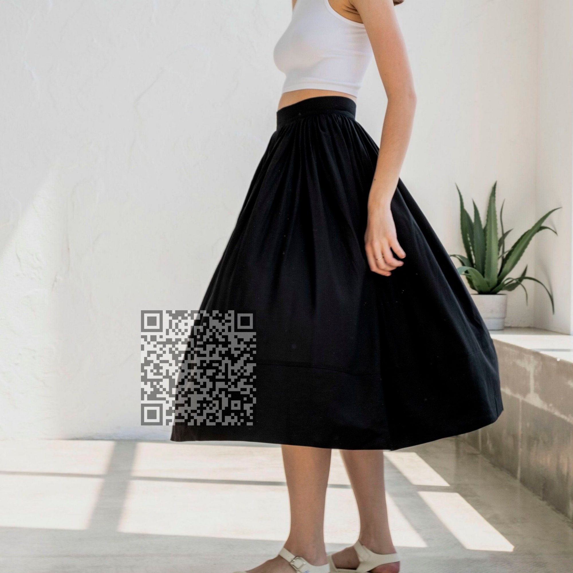 Linen Circle Skirt, Linen Skirt Midi, Full Circle Skirt, Ankle Length ...