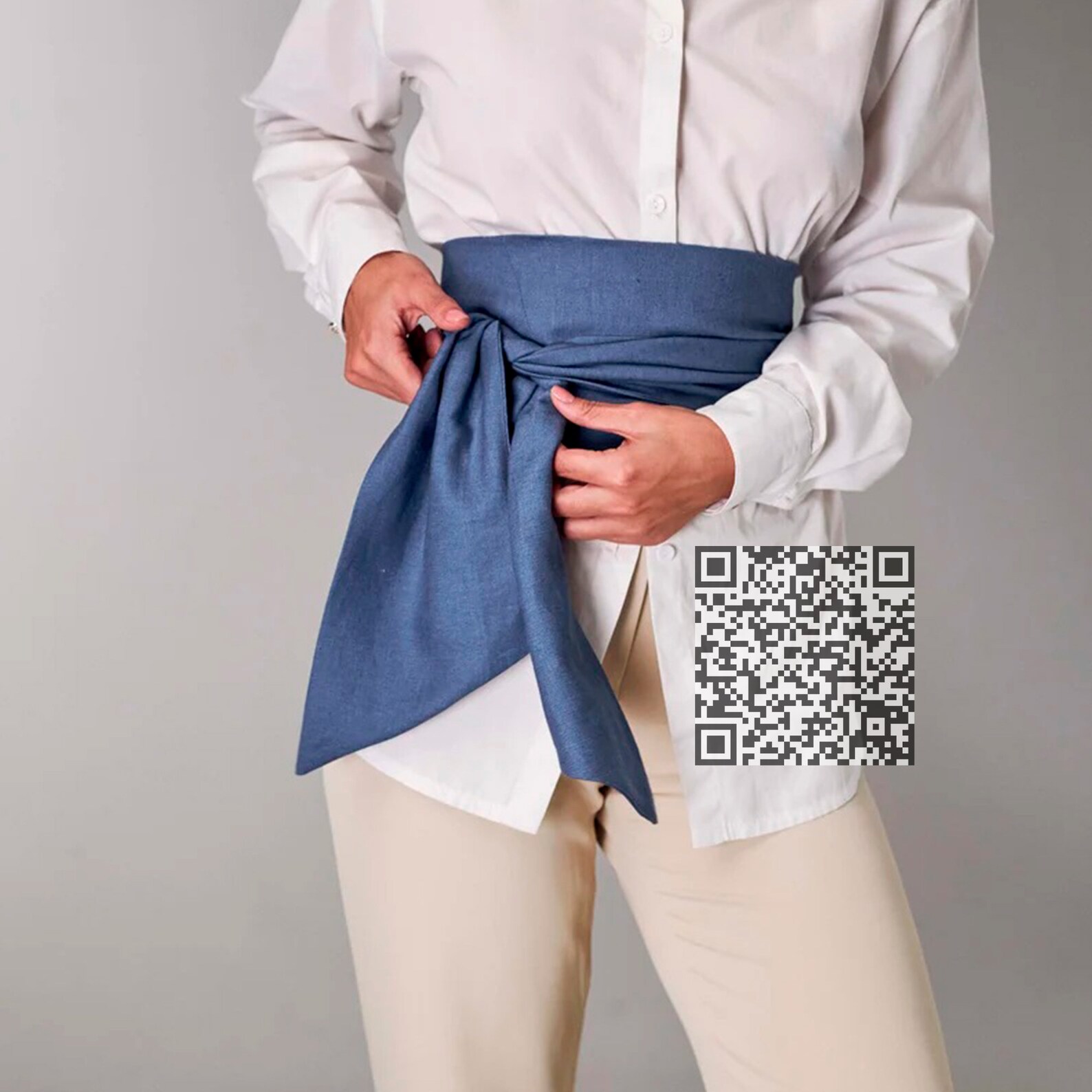 Linen Obi Belt, Double Wrap Belt, Kimono Belt, Linen Waist Belt, Obi ...