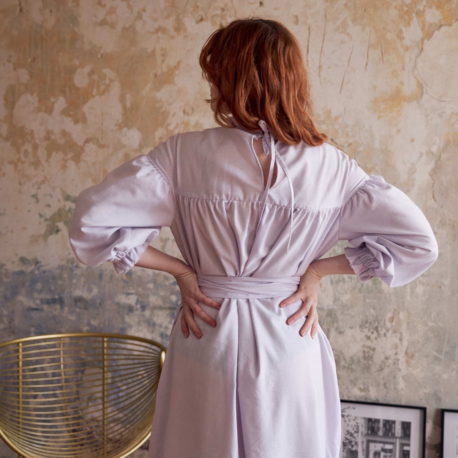 Linen Long Sleeve Dress, Pure Linen Dress, Organic Dress Womens ...