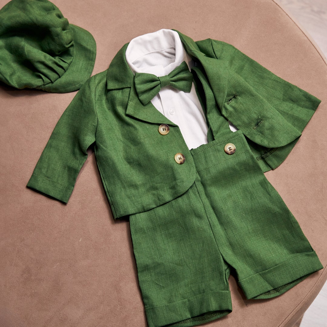 Boys Linen Set, Boys Linen Suit, Linen Baby Clothes,baptism Outfit Boy ...