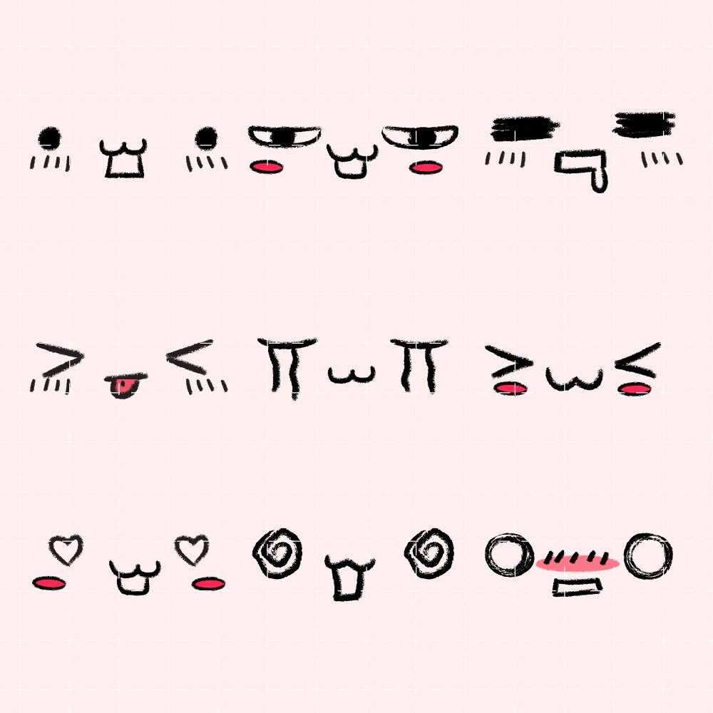 Kawaii Face Emo Goodnotes/planner Stickers. Cute Digital Sticker for ...