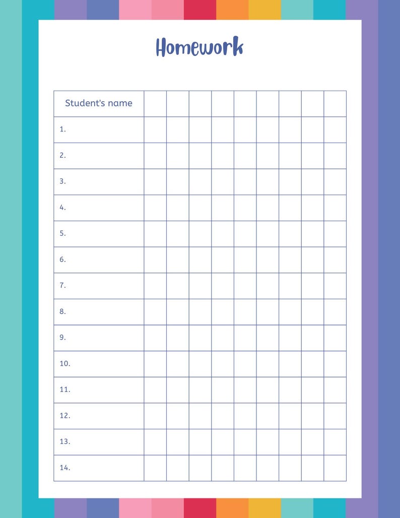 Rainbow Teacher's Planner - Etsy