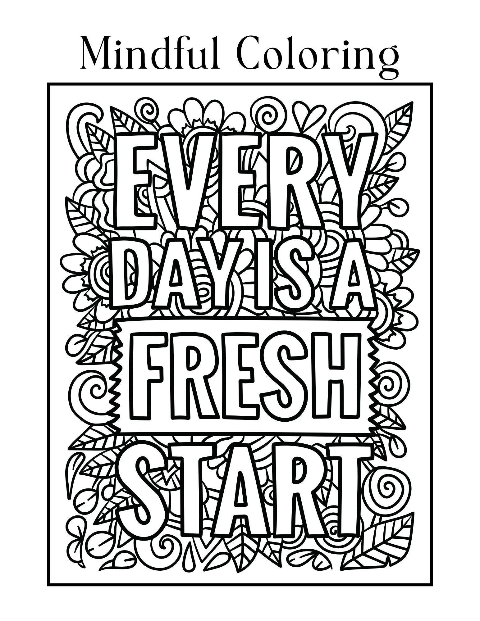 Adult Inspirational Quote Coloring Book - Etsy