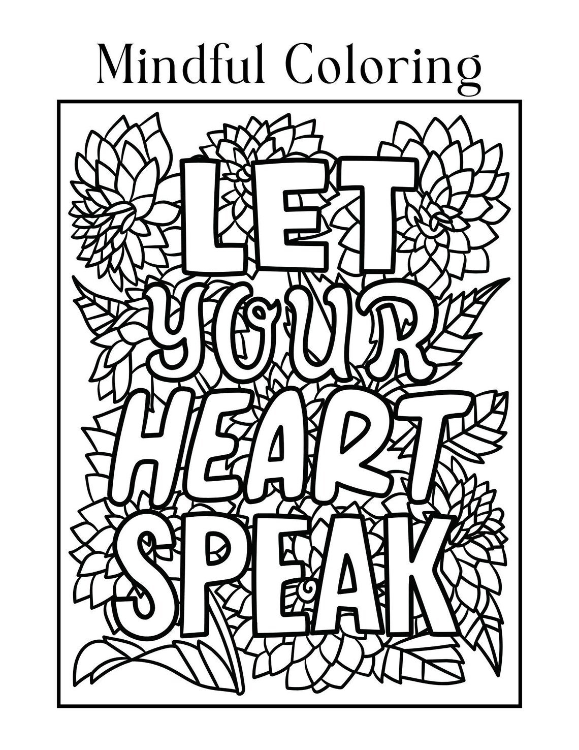 Adult Inspirational Quote Coloring Book - Etsy