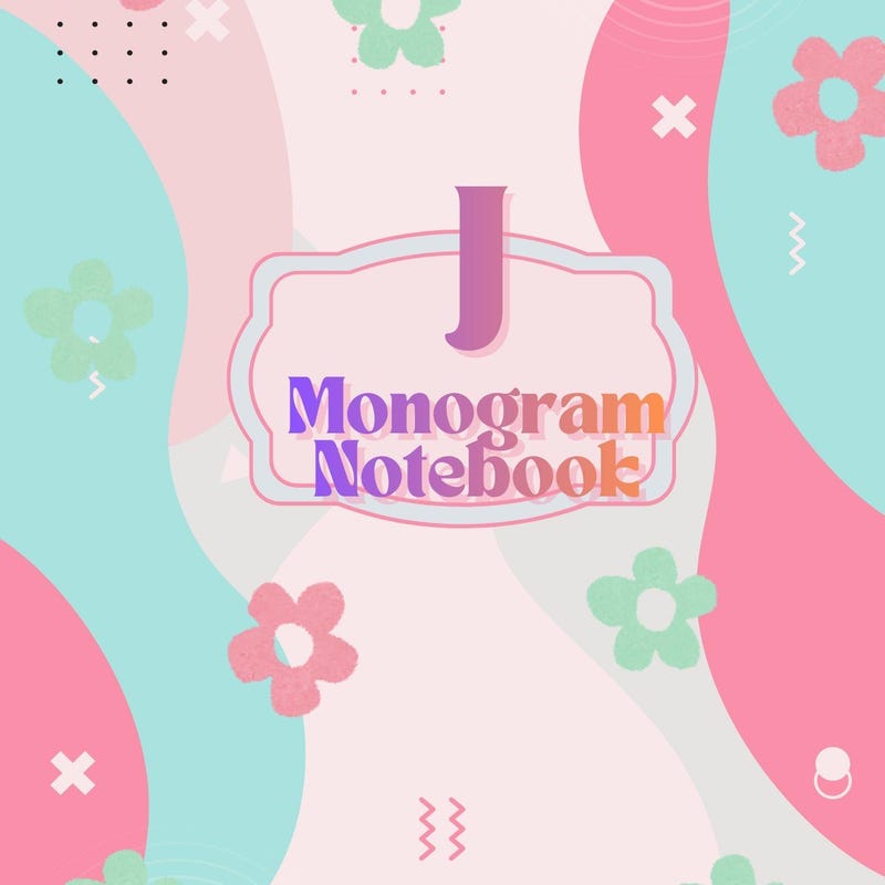 J Monogram Notebook - Etsy