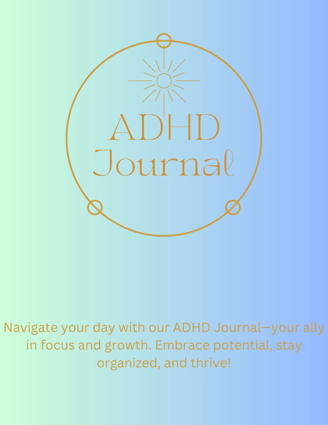 Blue Green ADHD Journal - Etsy