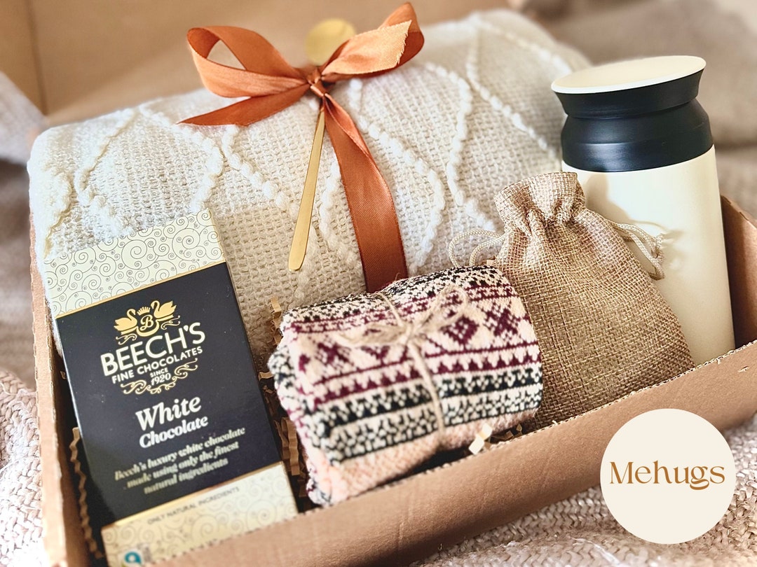 Hygge Comfort Gift Basket, Premium Gift Box for Men & Women With Cosy ...
