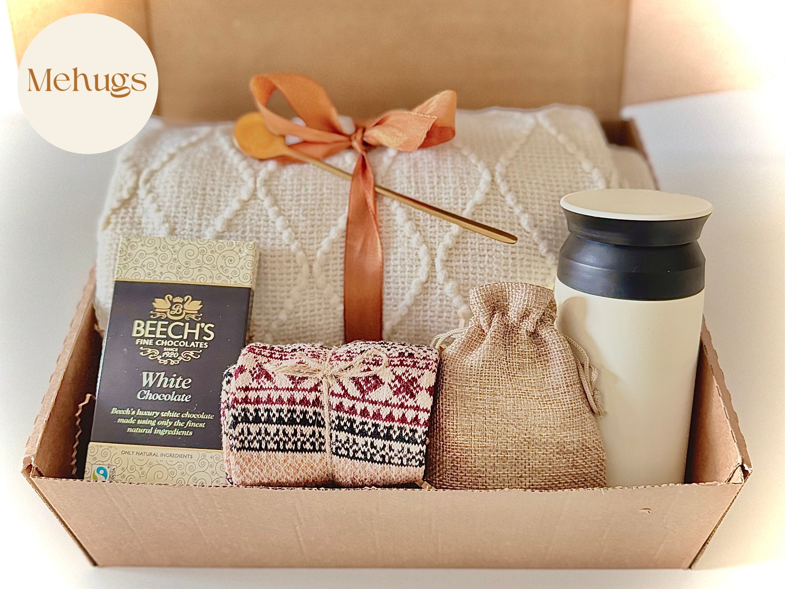 Hygge Comfort Gift Basket, Premium Gift Box for Men & Women With Cosy ...
