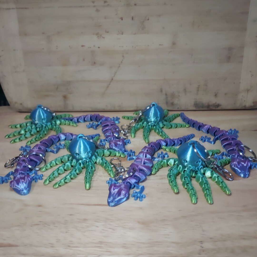 3D Printed Articulated Animal Keychains - Etsy