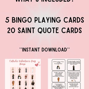 Valentines Bingo for Kids Catholic Valentine Bingo Valentines Kids ...